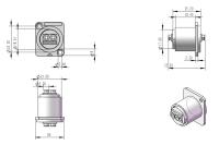 China Fiber Optic Panel Mount  D-Type LC Female to Female Coupler Single-Mode Multimode Fiber Optic LC Chassis Connector IP44 for sale