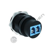 China Fiber Optic Panel Mount  Round LC Female to Female Coupler Single-Mode Multimode Module Socket  Fiber Optic LC to LC for sale