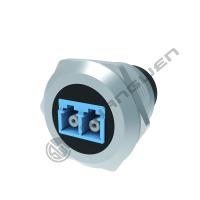 China Round LC Female to Female Coupler Single-Mode Multimode Module Socket USB Fiber Optic Panel Mount LC for sale
