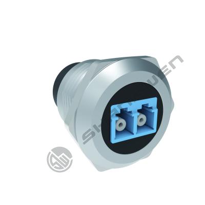 China Round LC Female to Female Coupler Single-Mode Multimode Module Socket USB Fiber Optic Panel Mount LC for sale