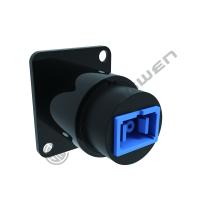 China SC Fiber Optic Panel Mount Coupler Embedded Threaded Fixed Mount Adapter SC Female to Female Coupler Single Mode Network for sale