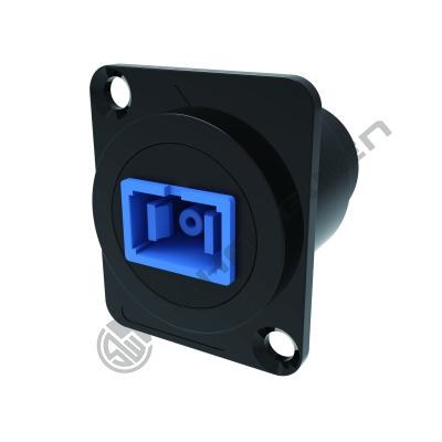 China SC Fiber Optic Panel Mount Coupler Embedded Threaded Fixed Mount Adapter SC Female to Female Coupler Single Mode Network for sale