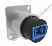 China D-Size Silver SC Fiber Optic Panel Mount Coupler Fixed Adapter for Single Mode Network Female to Female SC USB Coupler for sale