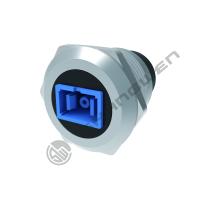 China Silver Single Mode Network Female to Female SC USB Coupler Round SC Fiber Optic Panel Mount Coupler Adapter Zinc Alloy Housing for sale