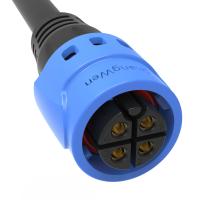China M19 Series Industrial 4 Pin Female Male Plug Power Connector Push-Pull Self-Locking Waterproof IP68 Front Mount Connectors for sale