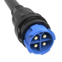China M19 Series Industrial 4 Pin Female Male Plug Power Connector Push-Pull Self-Locking Waterproof IP68 Front Mount Connectors for sale