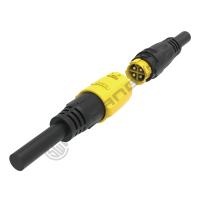 China M19 Series Industrial 4 Pin Female Male Plug Power Connector Push-Pull Self-Locking Waterproof IP68 Front Mount Connectors for sale