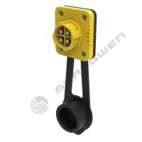 China M19 Series Industrial 4 Pin Female Male Plug Power Connector Push-Pull Self-Locking Waterproof IP68 Front Mount Connectors for sale