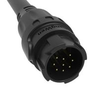 China M19 Series Industrial 9 Pin Female Male Plug Signal Connector Black Push-Pull Self-Locking 9 Pin Industrial Connectors for sale