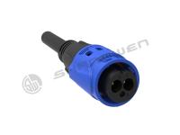 China Power Cable M19 Series Input  Push-pull Self-locking Connection Industrial IP65 3 Pin Female Male Plug Power Connector for sale