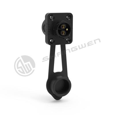 China M19 Series Push-pull Self-locking Black Connection Industrial 3 Pin Male Socket  Power Connector for sale