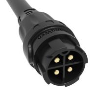 China M19 Series Push-pull Self-locking Black Connection Industrial 4 Pin Female Male Plug Power  Connector for sale
