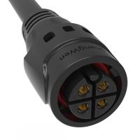 China M19 Series Push-pull Self-locking Black Connection Industrial 4 Pin Female Male Plug Power  Connector for sale