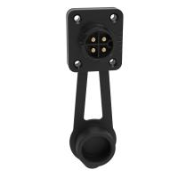 China M19 Series Push-pull Self-locking Black Connection Industrial 4 Pin Female Male Plug Power  Connector for sale