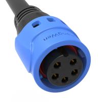 China M19 Series Push-pull Self-locking Connection Industrial 5 Pin Female Male Plug Power  Connector for sale