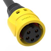 China M19 Series Push-pull Self-locking Connection Industrial 5 Pin Female Male Plug Power  Connector for sale