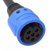 China M19 Series Push-pull Self-locking Connection Industrial 6 Pin Male  Female Plug Power  Connector for sale