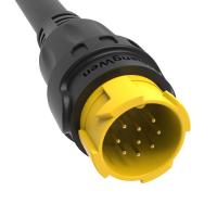 China M19 Series Push-pull Self-locking Yellow Connection Industrial 9 Pin Female Male Plug Signal  Connector for sale