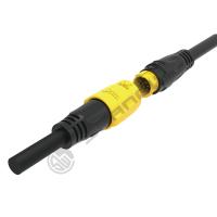China M19 Series Push-pull Self-locking Yellow Connection Industrial 9 Pin Female Male Plug Signal  Connector for sale