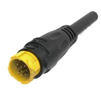 China M19 Series Push-pull Self-locking Yellow Connection Industrial 9 Pin Female Male Plug Signal  Connector for sale