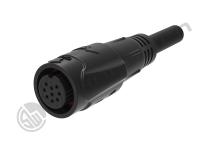 China M19 Series Push-pull Self-locking Black Connection Industrial 9 Pin Female Male Plug signal Connector for sale