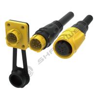 China M19 Series Push-pull Self-locking Black Connection Industrial 9 Pin Female Male Plug signal Connector for sale