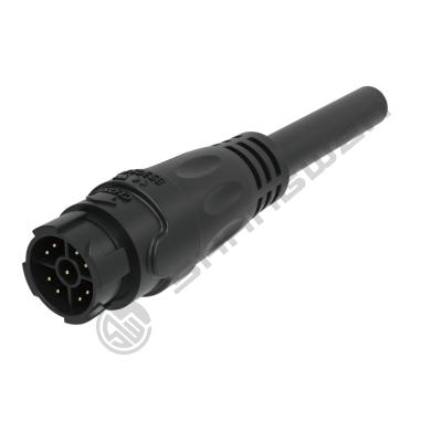 China Self-locking Black Connection Industrial 9 Pin Cross Female Male Plug signal Connector M19 Self Locking 9 Core Panel for sale