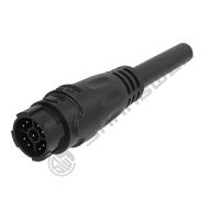 China M19 Series Push-pull Self-locking Black Connection Industrial 9 Pin Cross Female Male Plug signal Connector for sale