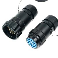 China 19-Core Male Female Aviation Plug Gold-Plated Copper Needle Stage Light Signal  Waterproof Plug with Distribution Box for sale