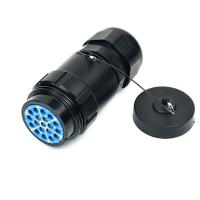 China 19-Core Male Female Aviation Plug Gold-Plated Copper Needle Stage Light Signal  Waterproof Plug with Distribution Box for sale