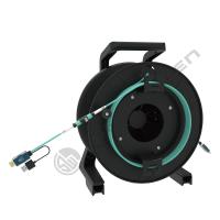 China TPU Armored Jumper LC Detachable Armored 8K Fiber Optic HD MI 2.1 Active Optical Extension Cable  Drum for Media Servers for sale