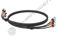 China Multi-Channel 4 Channel 4 Way Cat6 Cat6A FTP Multicore Power Cord Ethercon to RJ45 Ethercon for sale