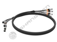 China Multi-Channel 4 Channel 4 Way Cat6 Cat6A FTP Multicore Power Cord Ethercon to RJ45 Ethercon for sale