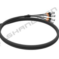 China Multi-Channel 4 Channel 4 Way Cat6 Cat6A FTP Multicore Power Cord Ethercon to RJ45 Ethercon for sale