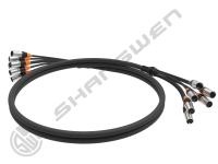 China 6 Channel 6 Port Hybrid Snake CAT6 SFUTP Solid Network Data LED Screened Cable for Communication Multi-Channel Ethercon Cable for sale