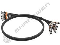 China 8 Channel 8 Way Cat6 UTP Stage Ethernet Extension Cable Waterproof  Cable with Zinc Alloy RJ45 Connector Snake Cable for sale