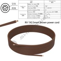 China Power Cord 1*2.5mm²  H07V-K CE CCC VDE RV Flame Retardant Insulation BC Bare Copper Core 450/750V Brown Single Core for sale
