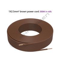 China Power Cord 1*2.5mm²  H07V-K CE CCC VDE RV Flame Retardant Insulation BC Bare Copper Core 450/750V Brown Single Core for sale