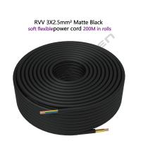 China 3*2.5mm²  300/500V Power Cord CE CCC VDE 3 Core Soft Sheathed Wire Copper Core Cable Standard RVV Power Cord H05RR-F 2.5mm² for sale