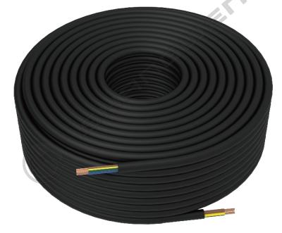 China 3*2.5mm²  300/500V Power Cord CE CCC VDE 3 Core Soft Sheathed Wire Copper Core Cable Standard RVV Power Cord H05RR-F 2.5mm² for sale