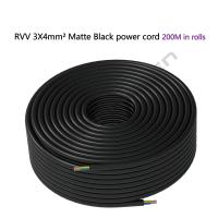 China 3*4mm² 300/500V Power Cord CE CCC VDE 3 Core PVC Insulation and Bare Copper H05RR-F RVV Power Cord for sale