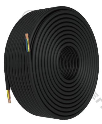 China 3*4mm² 300/500V Power Cord CE CCC VDE 3 Core PVC Insulation and Bare Copper H05RR-F RVV Power Cord for sale