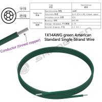 China 14AWG Wire PVC Wire UL AWM 1015 14AWG 105℃ 600V 14AWG PVC Electronic Cable Tinned Copper Stranded Wiring 600V Power Cord Green for sale