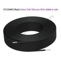 China Power Cord 12 AWG Silicone Wire 12 Gauge Wire Flexible Silicone Wire 12AWG Black Stranded Copper Electric Wire 12awg for sale