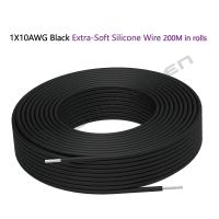 China Power Cord 10 AWG Black Soft Flexible Silicone Wire Tinned Copper 1 Conductor 3 Colors Power Cable for sale