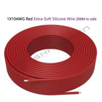 China Silicone Wire Power Cord 10 AWG Tinned Copper Standard High-Temperature 10 Gauge Red Flexible Wire 1 Conductor Silicone Wire for sale