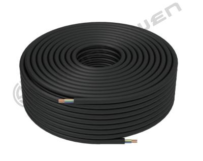 China 3*2.5mm2  H07RN-F 450/750V  CCC VDE 3 Core Sheathed Wire Bare Copper Core Cable 2.5 mm² 3 Core Power Cable Black Rubber Cable for sale