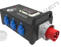 China IP67 Portable Industrial Waterproof Power Distribution Box  32A  ABS Distribution Box 6  Euro Plug ABS Electric Box for sale