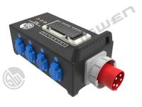 China IP67 32A CEECustomized 400V 5Pin PCE CEE 240V 3P Out  MCB Distribution Box Customized 8 Pin Euro Plug ABS Electric Box for sale