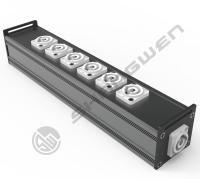 China 6-Channel PowerCON Outdoor Power Distribution Equipment PowerCON 4 6 Sockets IP44 Level Copper Contact Audio Output for sale